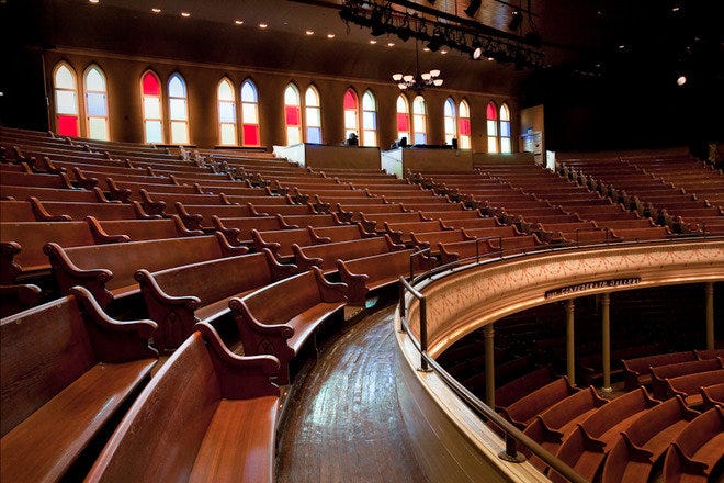 Ryman Auditorium Seating | Cabinets Matttroy