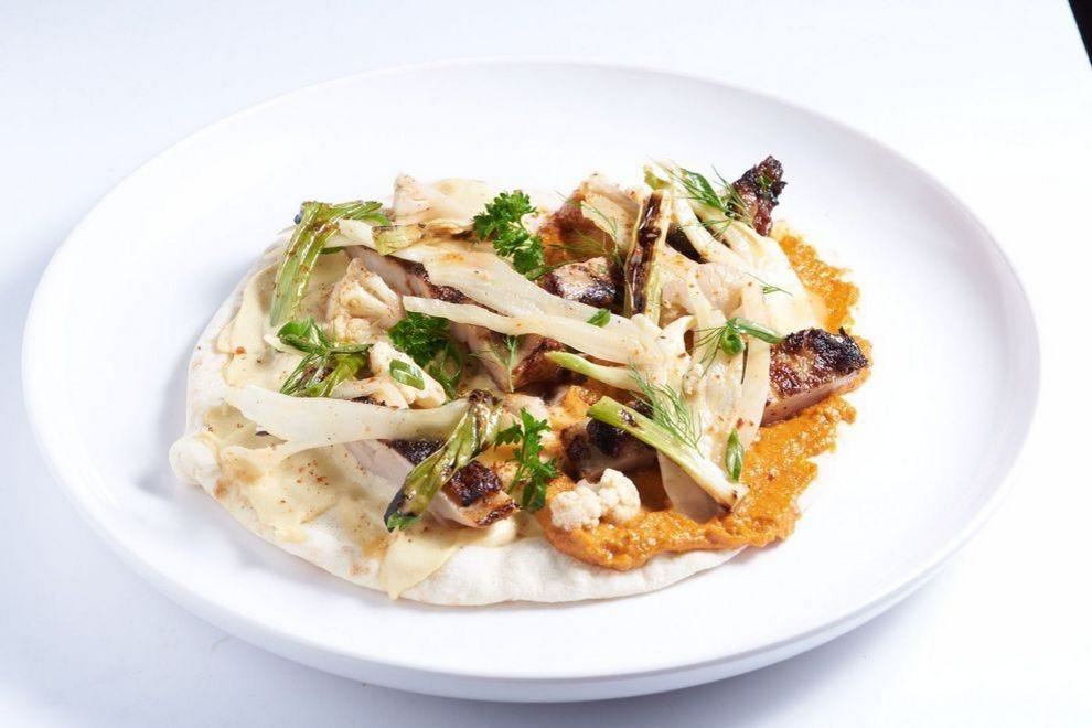 Recipe: Chef Michael Mina's spicy harissa-grilled chicken lafa