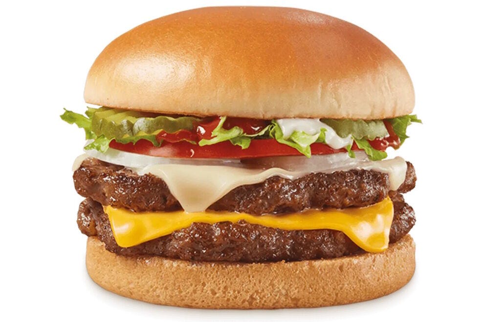 Two Cheese Deluxe 1/3 lb. Signature Stackburger - Dairy Queen