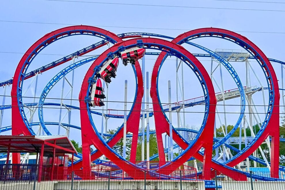 All American Triple Loop at Indiana Beach Amusement and Water Park